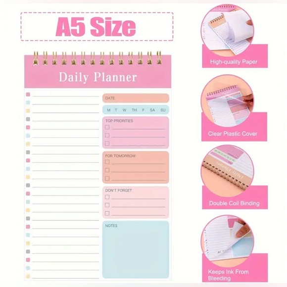 Office | Daily Planner Spiral Notebook New Colors Will Vary | Poshmark